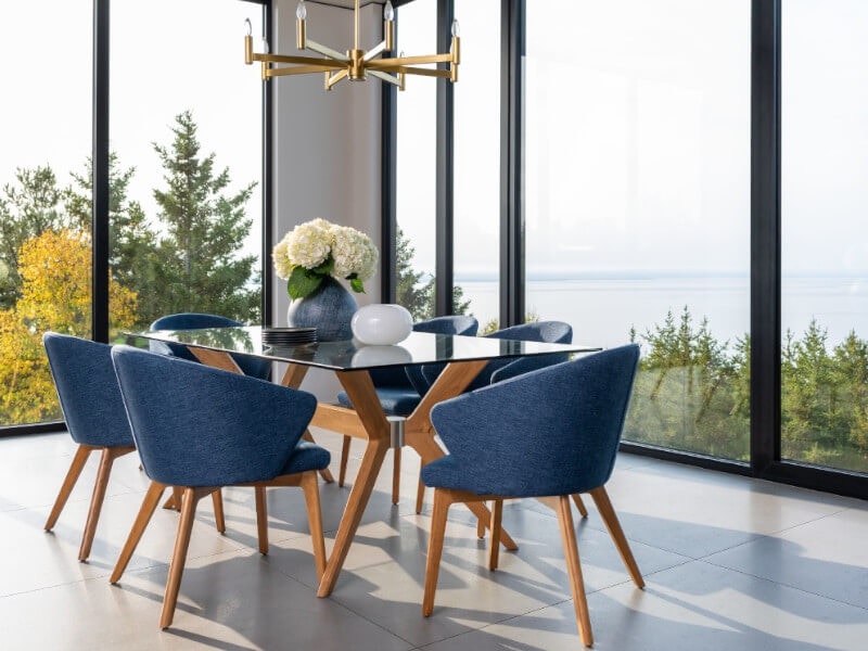 Canadel Customizable Dining Sets Reflections Dining Set Customizable Glass Table Set